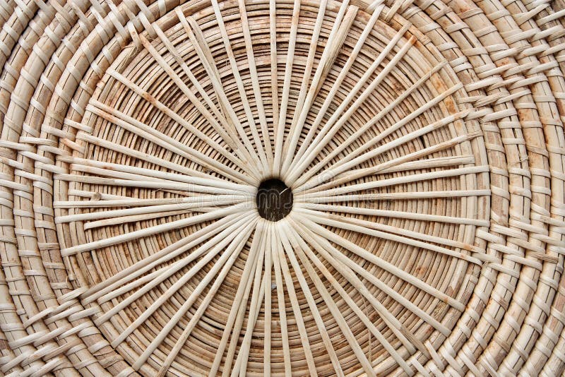 Circular Background Of Rattan Texture Stock Photo - Image of background ...