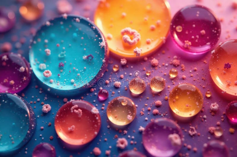 Circular Bacterial Colonies with Varied Pigmentation on Agar ...