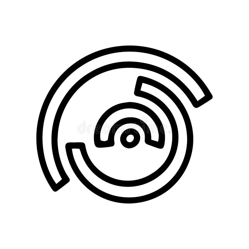 Circular Bar Chart Line Vector Doodle Simple Icon Stock Vector ...