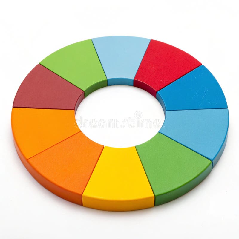 Circular Bar Graph Isolated on White Background Stock Illustration ...