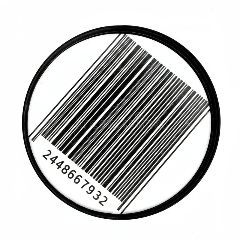 Circular Barcode with Thick Black Outer Ring, Containing Traditional ...