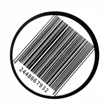 Circular Barcode with Thick Black Outer Ring, Containing Traditional ...