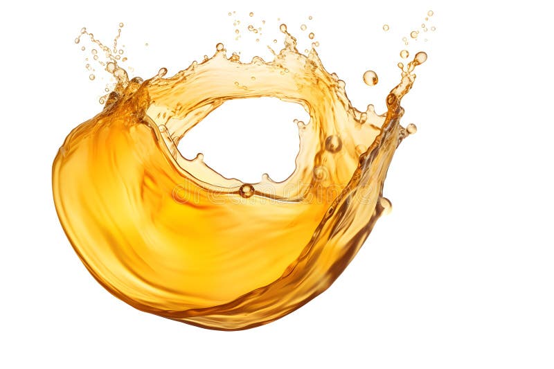 Circular Beer Splash Isolated on White Background. Generative AI Stock ...
