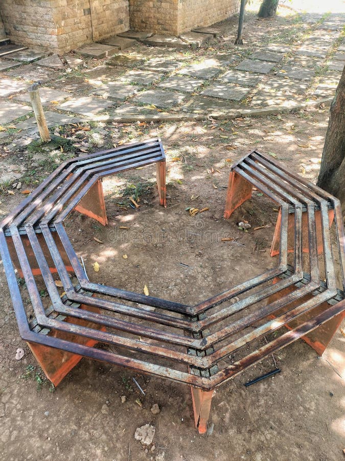 A Circular Bench in the Children Playground Stock Photo - Image of tree, chair: 379565792