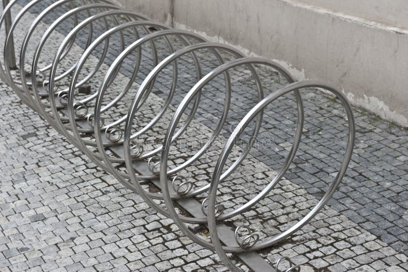 Circular Bike Rack stock image. Image of beige, spiraling - 24778869