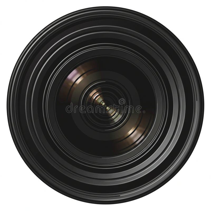 Circular Black Camera Lens Viewed from the Front, Displaying Multiple ...