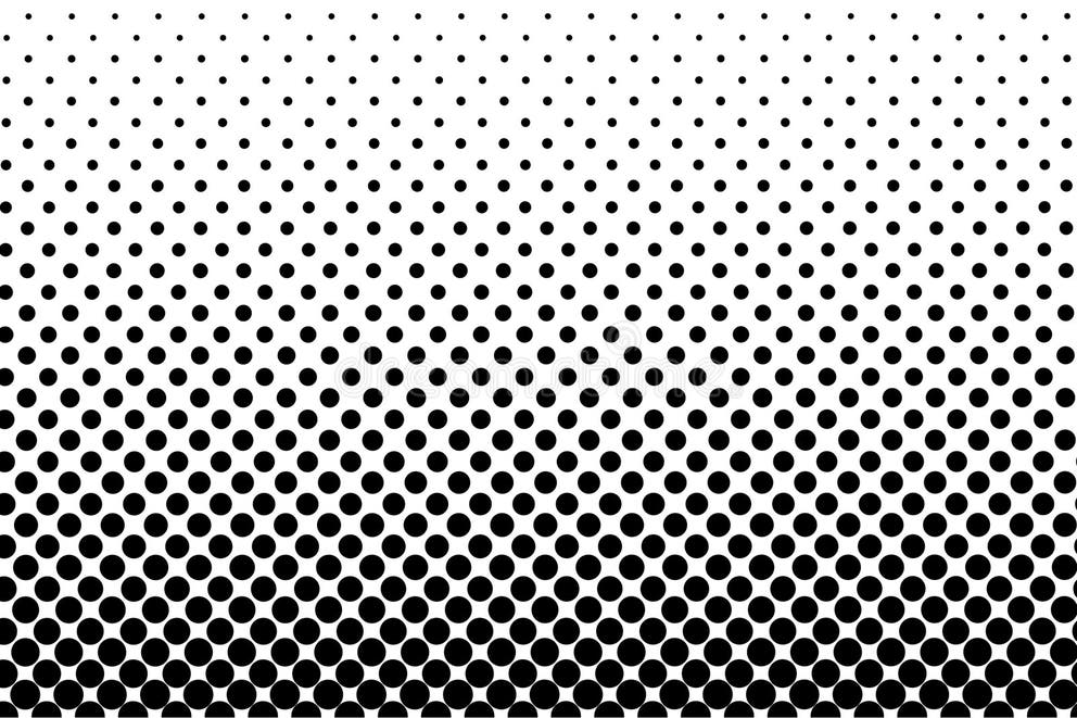 Circular Black Dot Pattern with Gradient Effect Stock Illustration ...