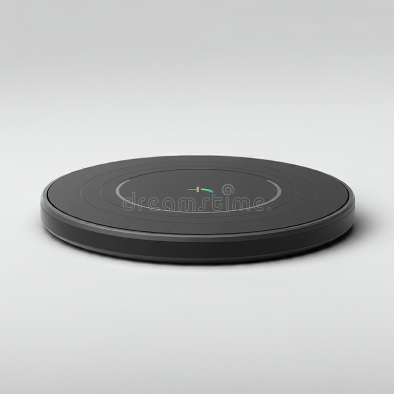 Circular Black Object with a Smooth Surface and Subtle Concentric Rings ...