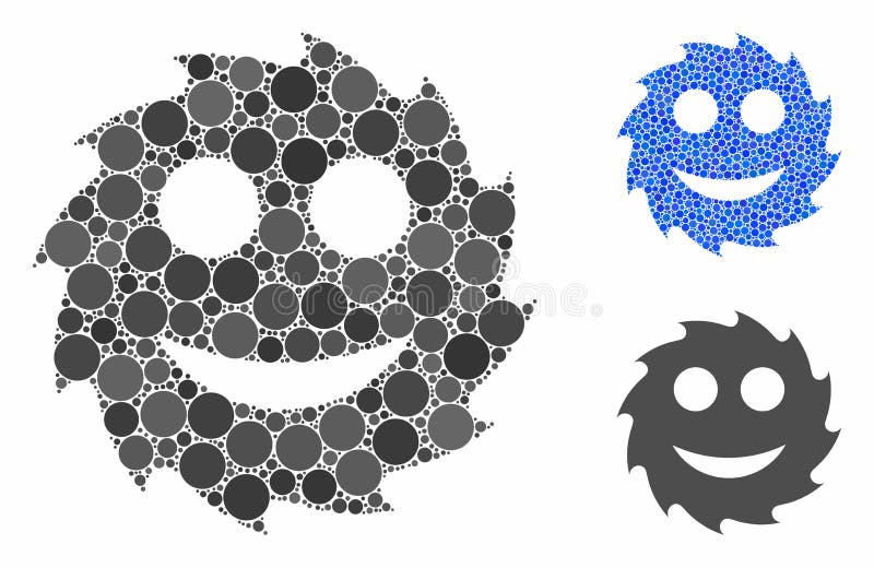 Circular Blade Happy Smiley Composition Icon of Circles Stock ...