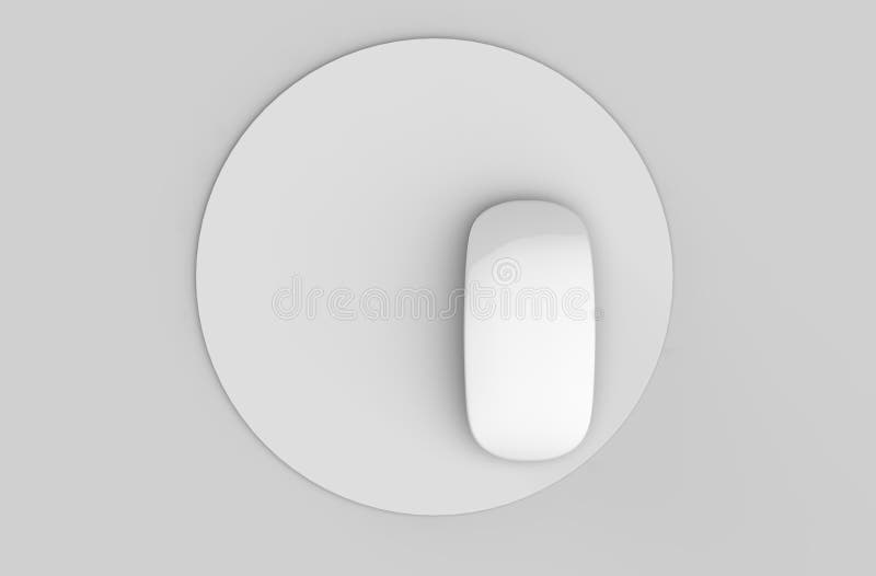 Circular Blank Mouse Pad with Computer Mouse for Branding or Design ...