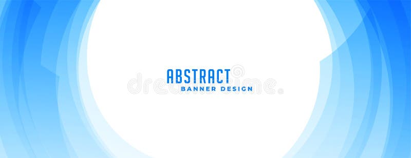 Circular Blue Abstract Wavy Banner Design Stock Vector - Illustration ...