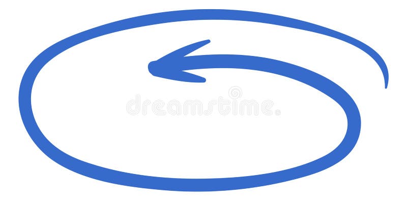 Circular Blue Arrow. Cycle Doodle Stock Vector - Illustration of ...