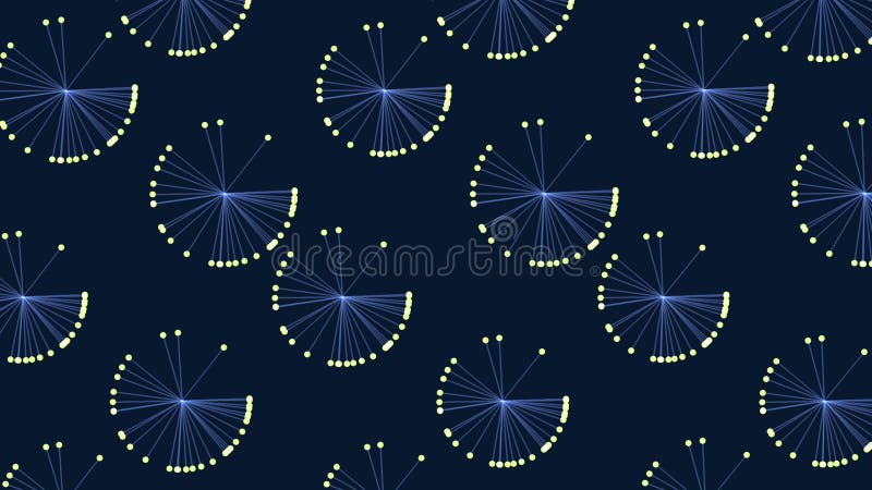 Circular Blue Circle Pattern Floating on Dark Background Stock Footage ...