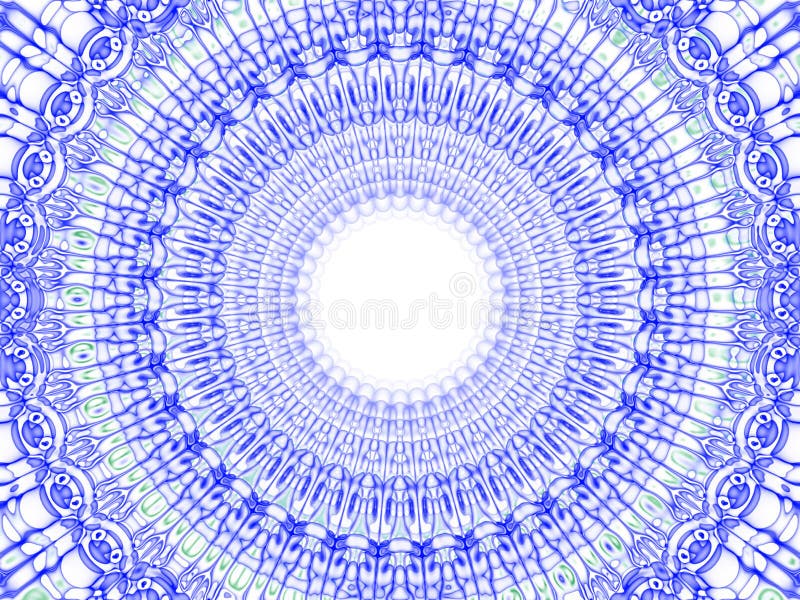 Circular Blue Fantasy Distorted Objects Stock Illustration ...