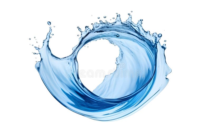 Circular Blue Juice Splash Isolated on White Background. Generative AI ...