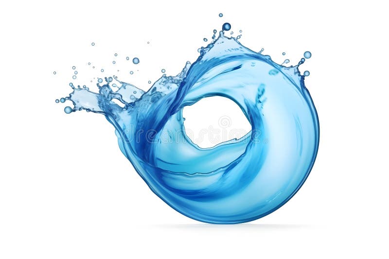 Circular Blue Juice Splash Isolated on White Background. Generative AI ...