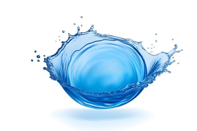 Circular Blue Juice Splash Isolated on White Background. Generative AI ...