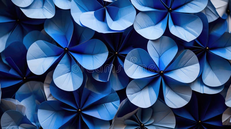 Circular blue pinwheels stock illustration. Illustration of formation ...