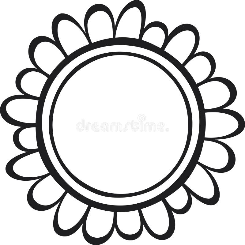 Circular Border with Curved Lines Stock Illustration - Illustration of ...