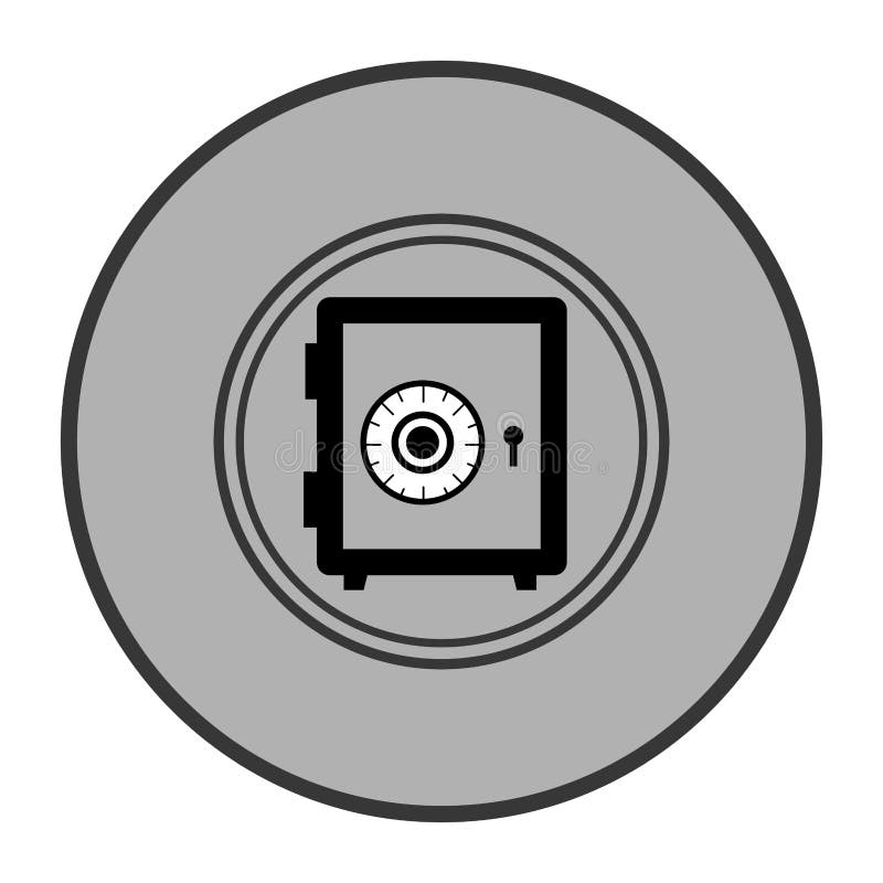 Circular Border with Metal Strong Box Stock Vector - Illustration of ...