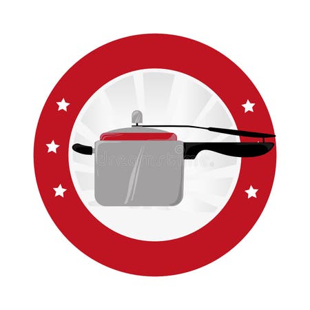 Circular Border with Pans with Handling Stock Vector - Illustration of ...