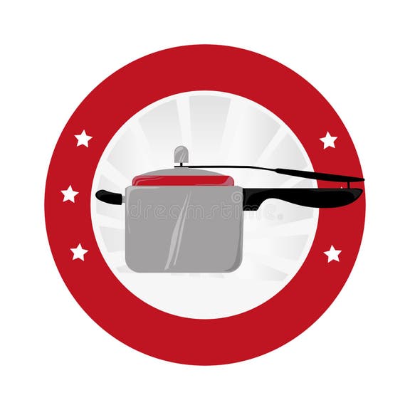 Circular Border with Pans with Handling Stock Vector - Illustration of ...