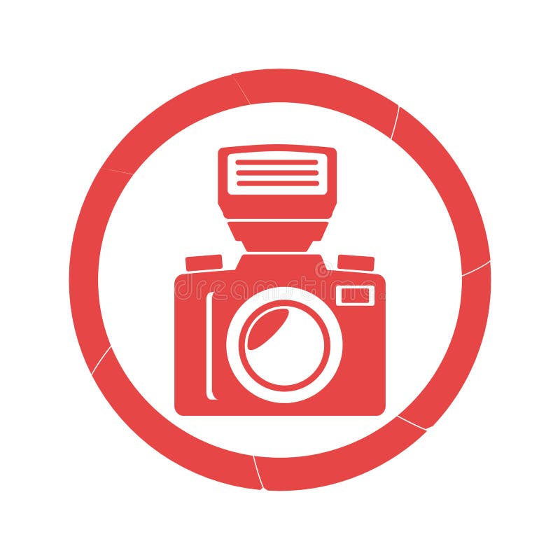 Circular Border with Professional Camera Icon Stock Vector ...