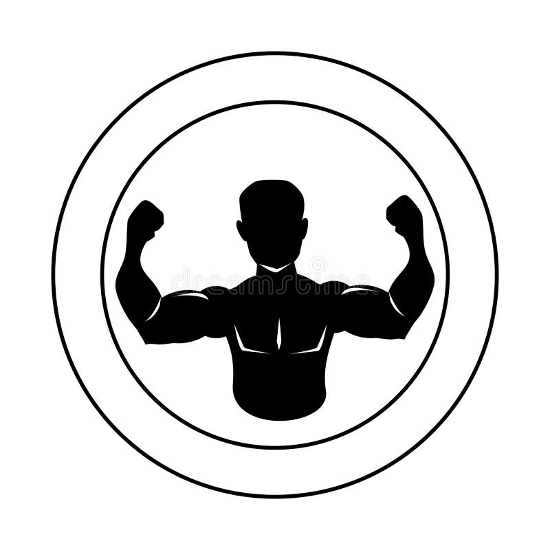 Half Muscle Man Silhouette Stock Illustrations – 35 Half Muscle Man ...
