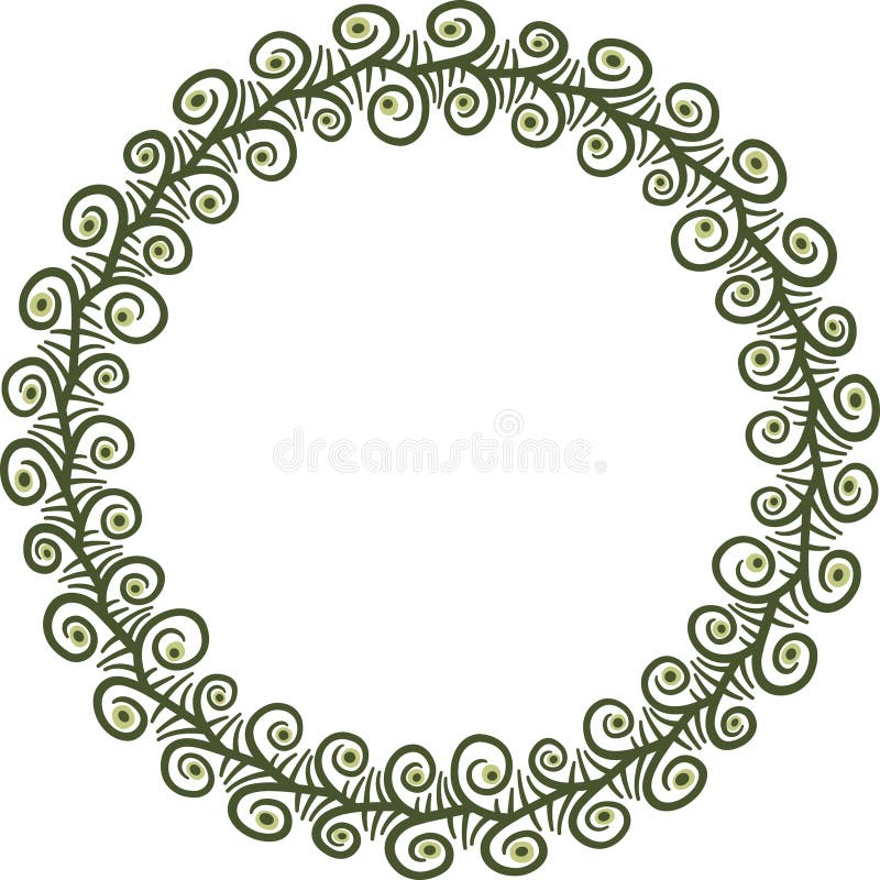 Circular Border with Spiral Notebook and Pen Stock Vector ...