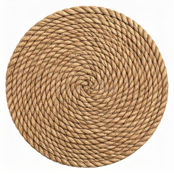 Circular Brown Rope Coil Texture Background Stock Illustration ...