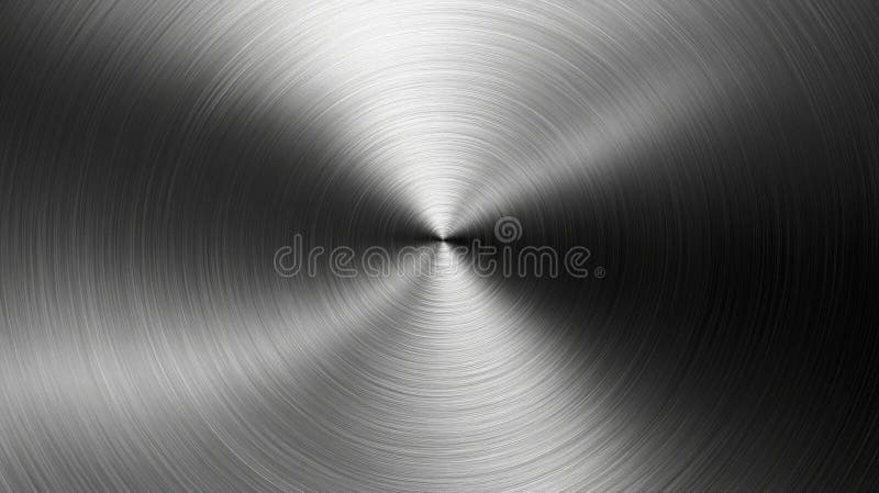 Circular Brushed Metal Surface Texture Design Stock Illustration ...
