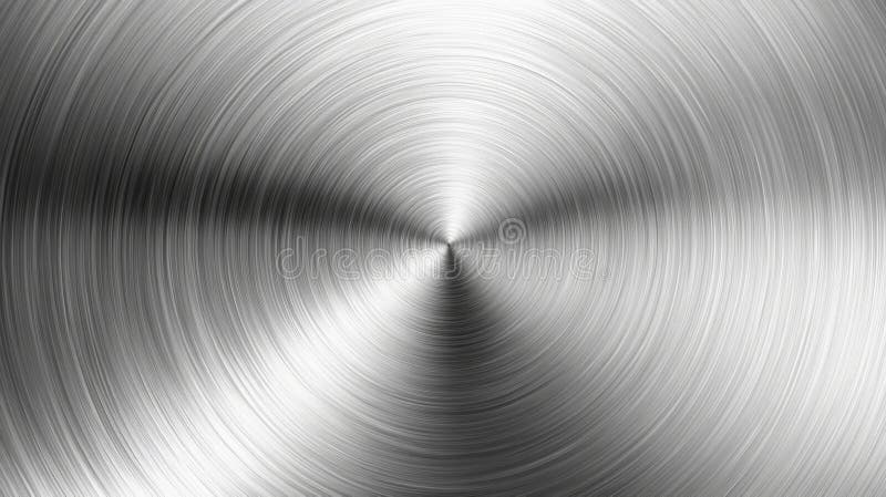 Circular Brushed Metal Texture Abstract Design Stock Illustration ...