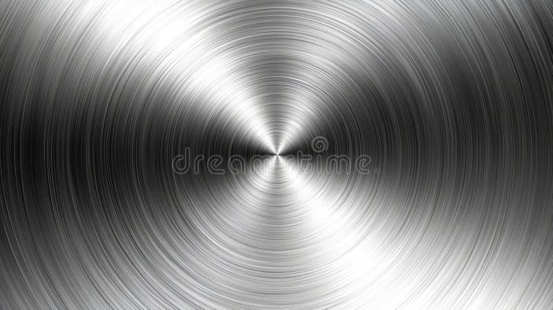 Circular Brushed Metal Texture Design Stock Illustration - Illustration ...