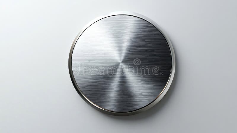 Circular Brushed Metal Texture on Gray Background Stock Illustration ...