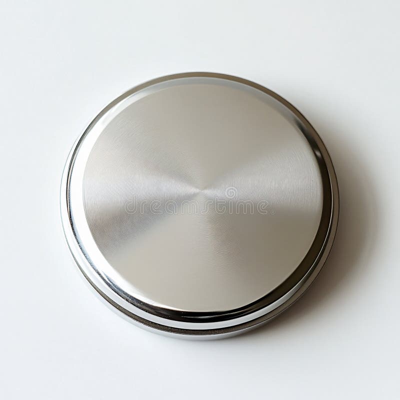 Circular Brushed Metal Texture Lid Top View High Quality Image Stock ...