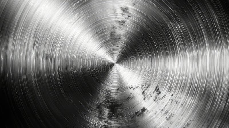 Circular Brushed Metal Texture Reflective Abstract Background Stock ...