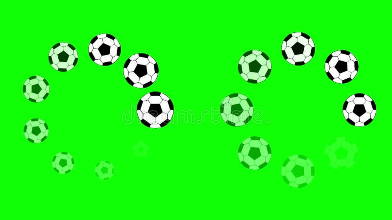 Circular Buffering Footballs Motion Graphics with Green Screen ...
