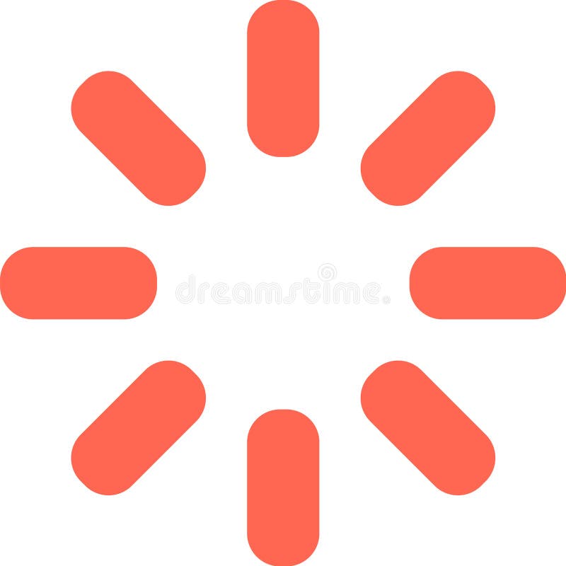 Circular Buffering Symbol Featuring Eight Rounded Shapes Rotating ...