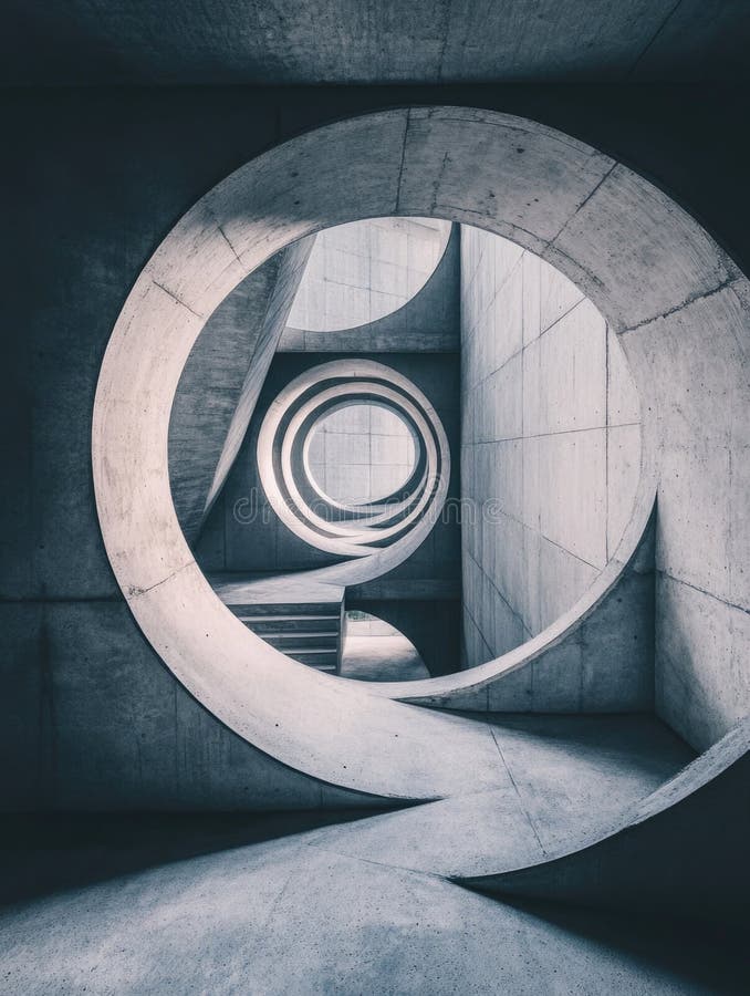 Circular Building Architecture Stock Image - Image of generated, simple ...