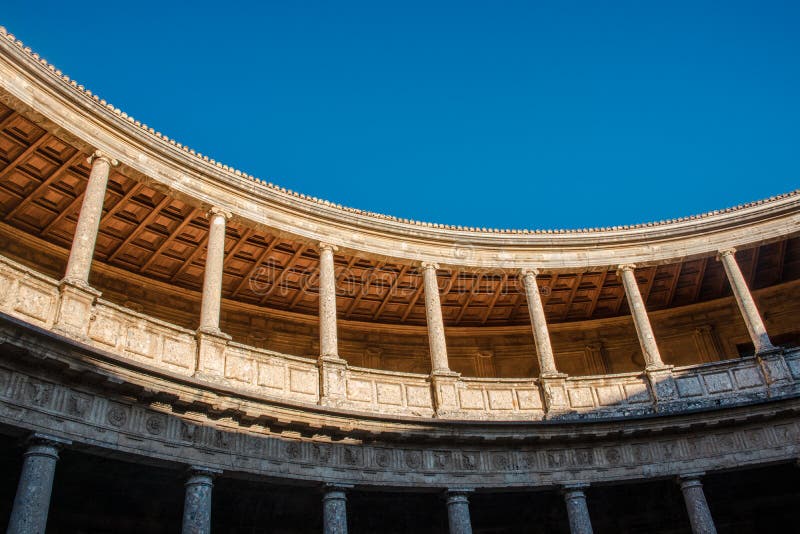 Round Building With Pillars Stock Image - Image of pillar, glass: 28588869
