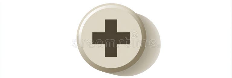 Circular Button with a Plus Symbol Designed for User Interface Elements ...