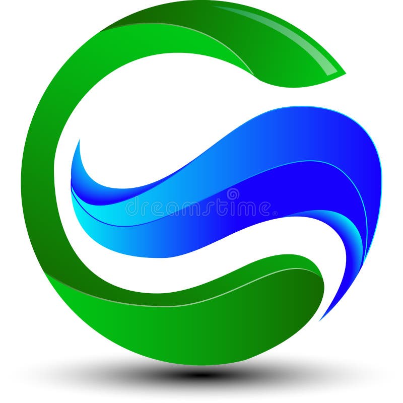 Circular C and Wavy ~ Logo Design in Eps 10 Vector Format. Stock Vector ...