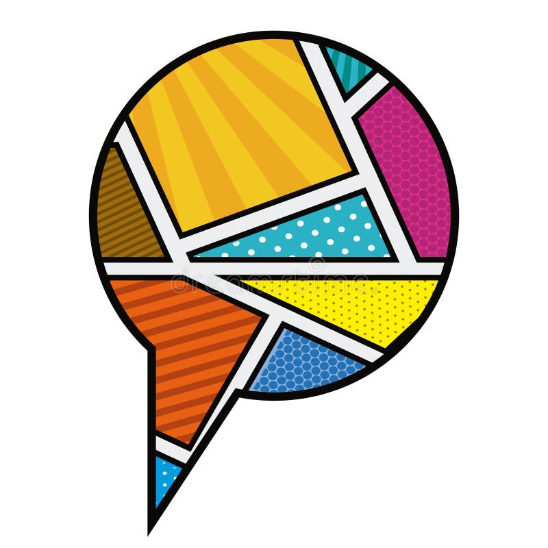 Circular Callout for Dialogue in Pop Art Stock Vector - Illustration of ...