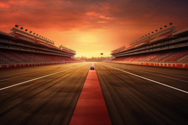 Circular Car Race Track. Generate Ai Stock Image - Image of lane, curve ...