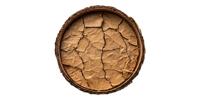 Circular Cardboard Texture Isolated on Transparent Background Stock ...