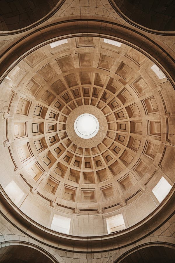 Circular Ceiling with Skylight, Suitable for Architectural and Interior ...