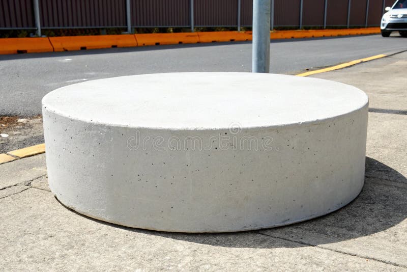 Circular Cement Block on Ground Stock Illustration - Illustration of ...