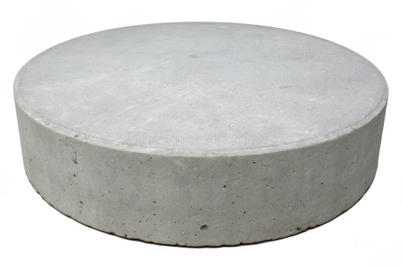 Circular Cement Block on Ground Stock Illustration - Illustration of ...