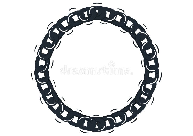 Circular Chain Illustration with Hand Drawn Theme Stock Vector ...
