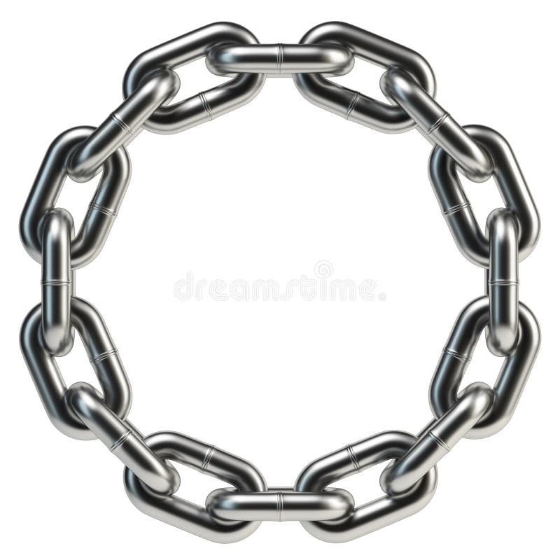 Circular chain ring stock image. Image of strength, white - 54894315